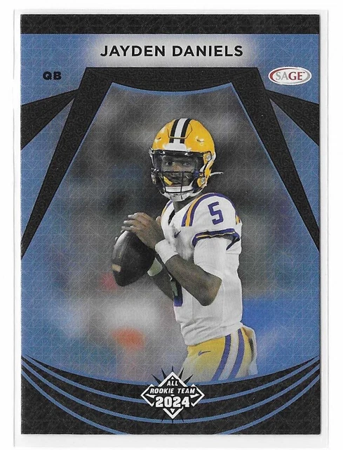 JAYDEN DANIELS 2024 Sage All Rookie Team blu #122 LSU Tigers RC EUR 3 ...