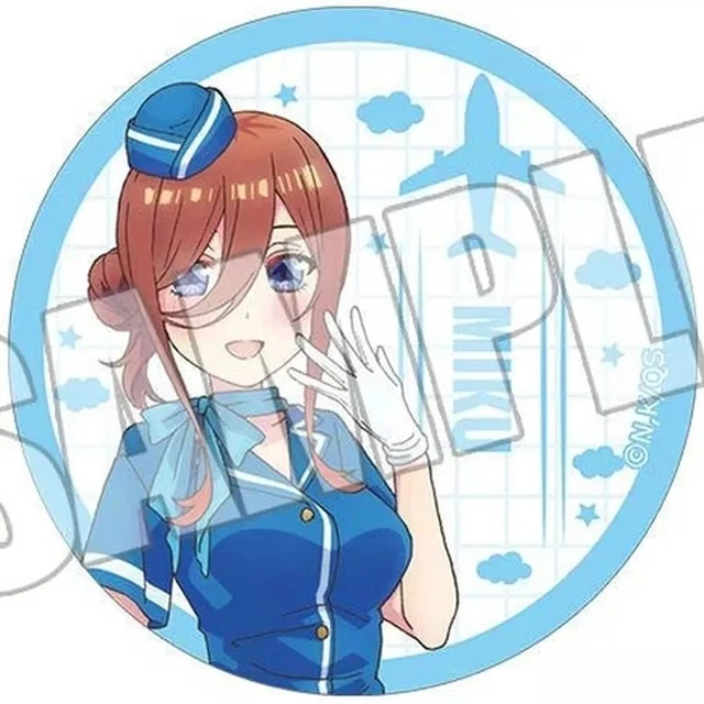 BADGE BINS MIKU Nakano (FIVE AIRLINE) "Charat Kuji 5th Anniversary TV ...