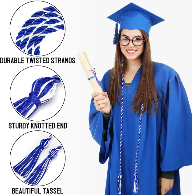GRADUATION CORDS BLUE White Cords for Graduation 2024 Graduation Honor ...