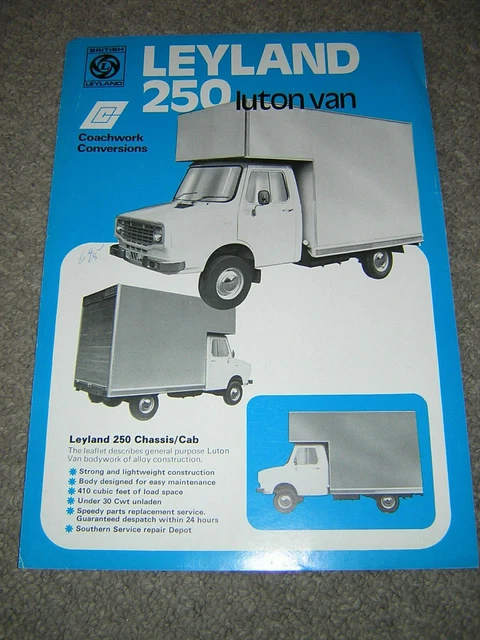 LEYLAND 250 LUTON Van Sales Brochure/Leaflet (Undated) £3.95 - PicClick UK