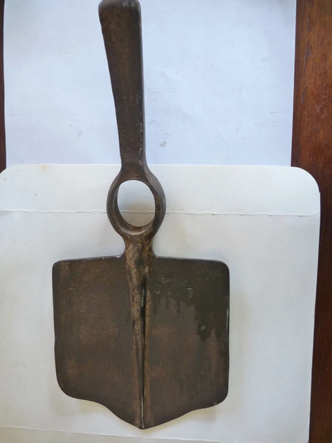 WW1 WORLD WAR One British Army trenching tool head; E ELWELL 1915, crow ...