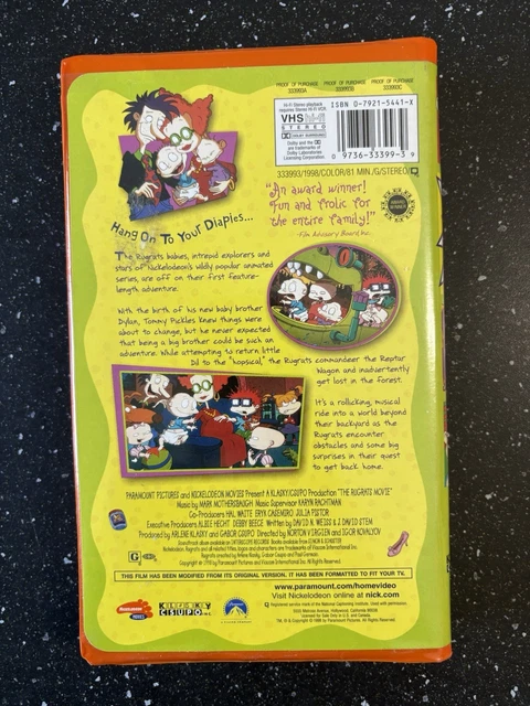 THE RUGRATS MOVIE (VHS, 1999) Nickelodeon Movies - Paramount Orange ...