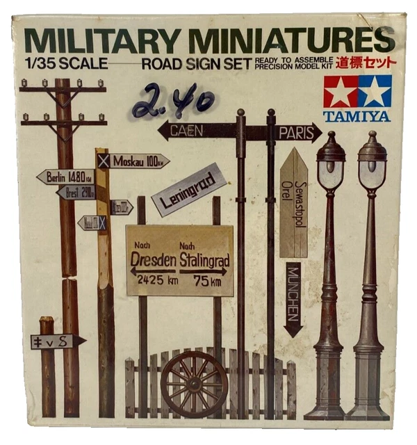 TAMIYA MILITARY MINIATURES 1/35TH Scale Road Signs Set # MM 167 Sealed ...