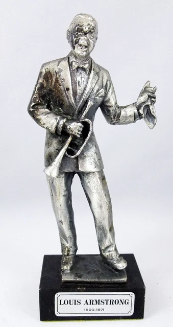 LOUIS ARMSTRONG - Statue en métal injecté 16cm - Daviland France 1978 ...
