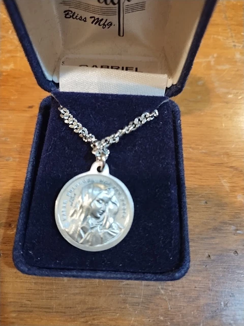 ST GABRIEL THE Archangel Mater Dolorosa Sterling Silver Medal +20 ...