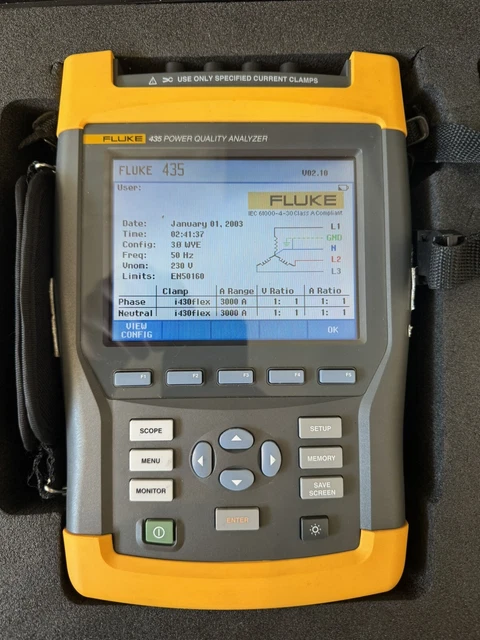 FLUKE 435 THREE-PHASE Power Quality & Energy Analyzer £3,000.00 ...