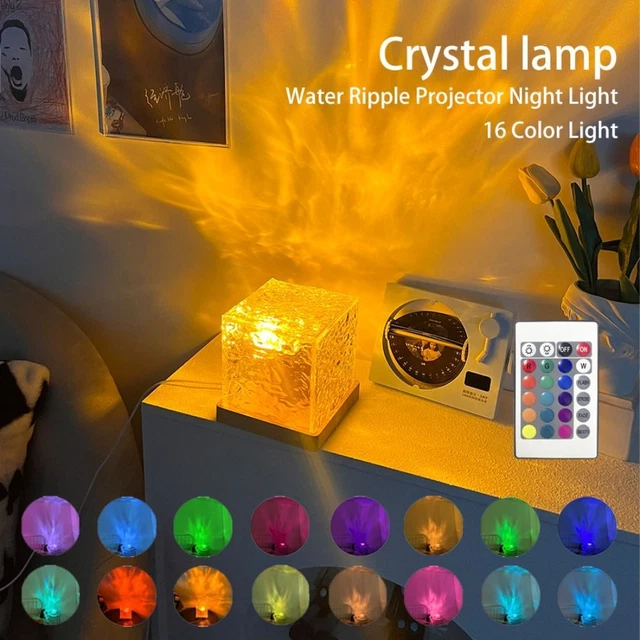 DYNAMIC ROTATING NIGHT Light Aurora Flame Crystal Lamp £9.60 - PicClick UK