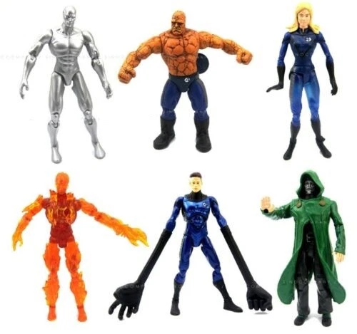 FANTASTICI QUATTRO ACTION figure SILVER surfista torcia umana Franklin ...