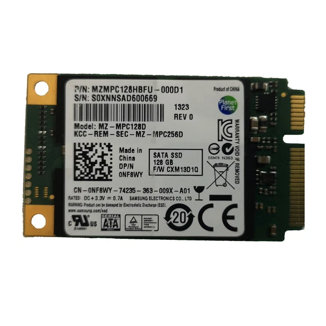 SSD INTERNE SAMSUNG 128 Go mSATA disque SSD MZMPC128HBFU-000D1 MZ ...