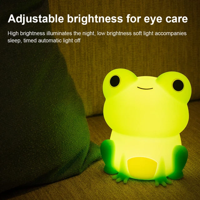 FROG CUTE BEDSIDE Lamp Sleeping Night Light Timing Silicone Gifts for ...