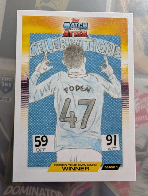 TOPPS MATCH ATTAX 2025/2026 phil foden celebrations card rare £10.00 ...