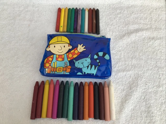 BOB THE BUILDER Zip Pencil Case with 28 Jumbo Wax Crayons £3.99 ...