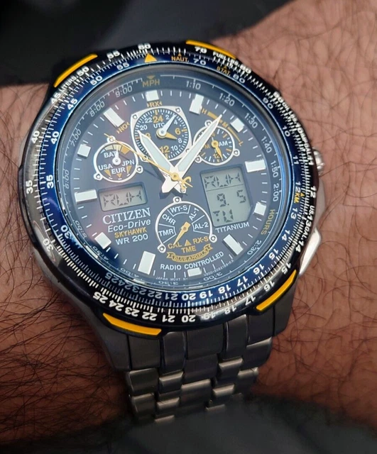 CITIZEN PROMASTER SKYHAWK Blue Angels JY0050-55L Titanium Radio-Control ...