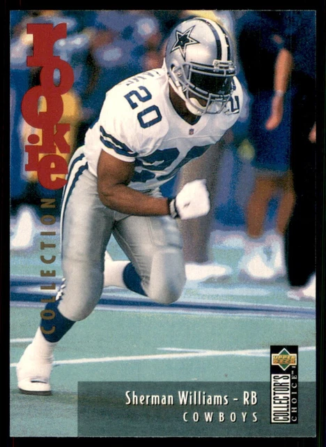 1995 COLLECTOR'S CHOICE Update Sherman Williams Dallas Cowboys #U16 EUR ...