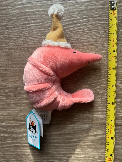 BNWT JELLYCAT CELEBRATION Crustacean Shrimp Plush Soft Toy 6" yellow ...