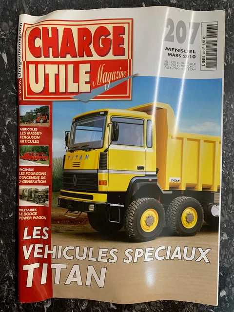 MAGAZINE CHARGE UTILE N°207 Les véhicules Spéciaux Titan EUR 3,50 - PicClick FR