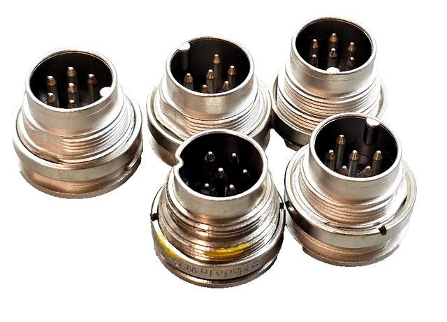 SCHUNK 6-PIN FLANGE Connector Din Plug, to 631408/40 (Gas 300753 ...