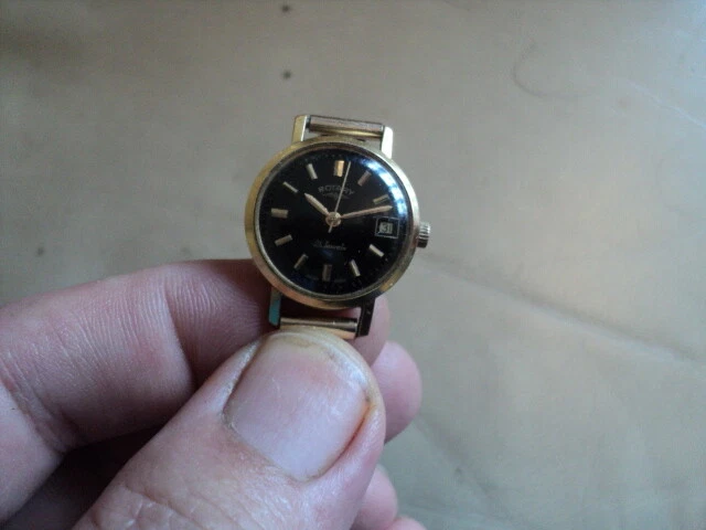 VINTAGE SWISS MADE Ladies Rotary 21 Jewels Expandable Bracelet watch ...