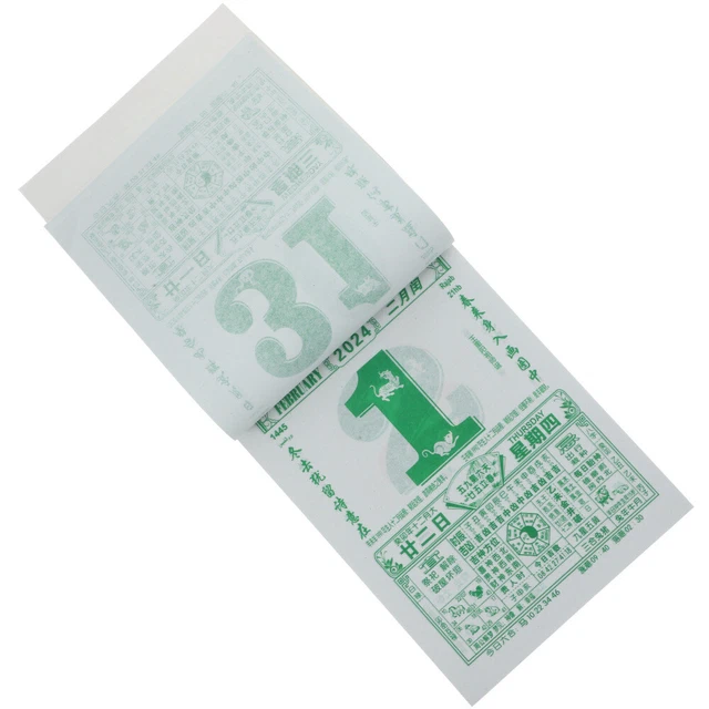 2024 VECCHIO ALMANACCO Carta Calendario Dell'anno Lunare Coniglio Dello ...