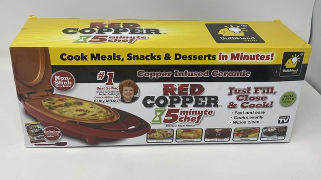 COPPER RED CHEF Omelet Maker Snack/Meal Cooker 5 Minute Chef Brand New ...