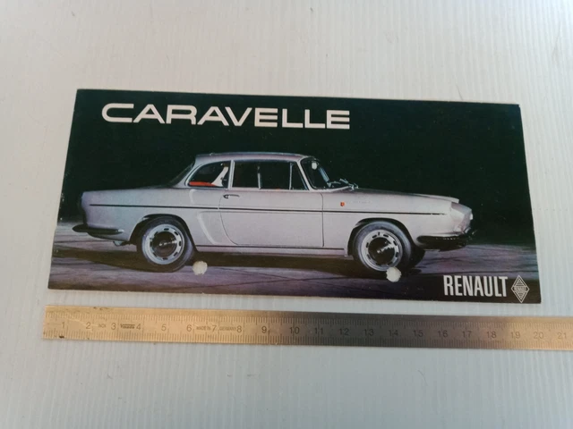 PICCOLA BROCHURE DEPLIANT originale Renault Caravelle lingua italiano £ ...