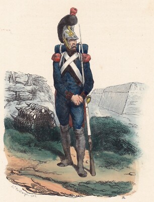 ENGRAVING NINETEENTH SAPPER engineering napoleon bonaparte lmperial ...