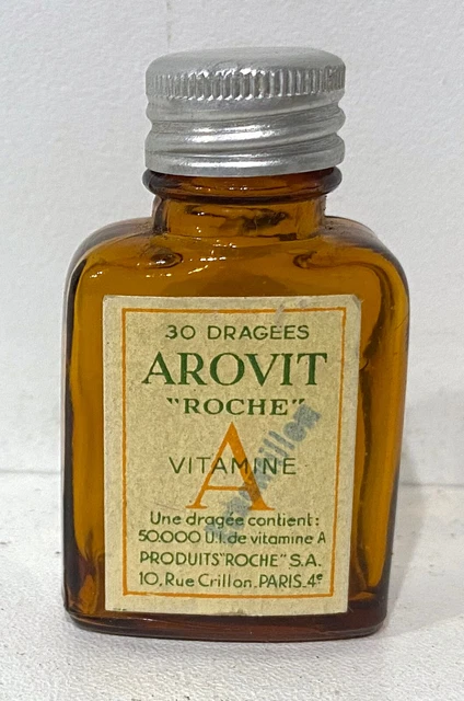 ANCIEN FLACON PHARMACEUTIQUE Apothicaire Arovit Médicament vintage ...