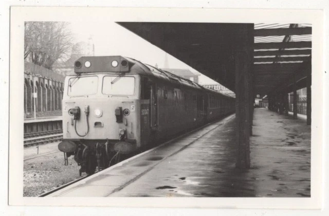 BRITISH RAIL CLASS 50 Diesel Locomotive 50047 Postcard-Size Repro Photo ...