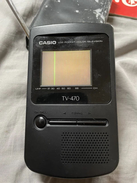 CASIO MINI PORTABLE LCD Pocket Colour Television TV-470 Vintage / Retro ...