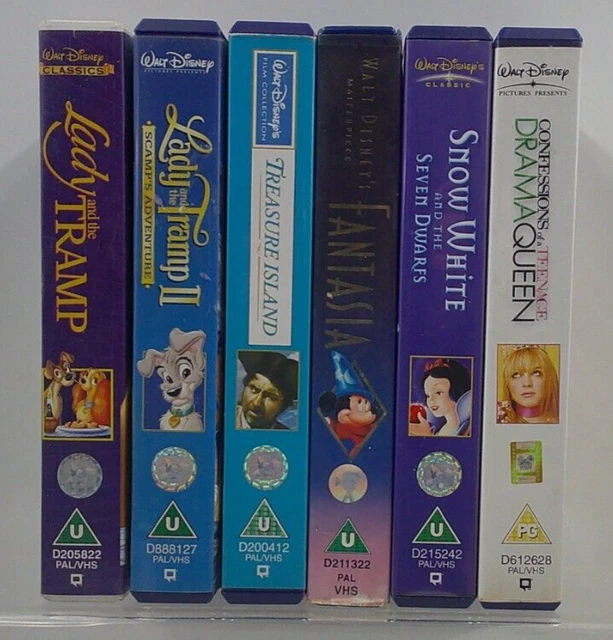 WALT DISNEY CLASSICS VHS Bundle (6 Video Tapes) 1991 - 2004 Rated U ...