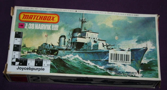 MATCHBOX Z-38 NARVIK Class Destroyer 1:700 scale waterline model ship ...