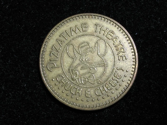 1981 .25C CHUCK E CHEESE TOKEN * PIZZA TIME THEATRE * LARGE LETTER ...