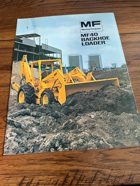 MASSEY FERGUSON 40 Backhoe Loader Brochure FCCA £19.75 - PicClick UK
