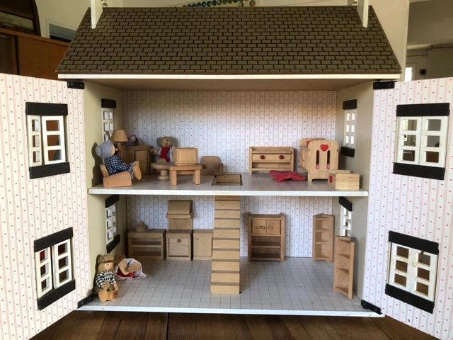 GRANDE MAISON DE poupée en bois EUR 150,00 - PicClick FR