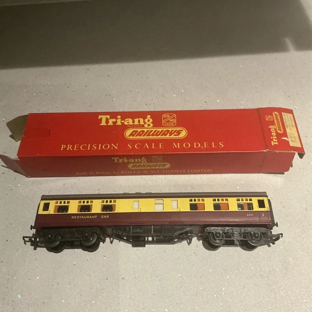 TRIANG R.224 BR Restaurant Coach OO Gauge boxed £4.91 - PicClick UK