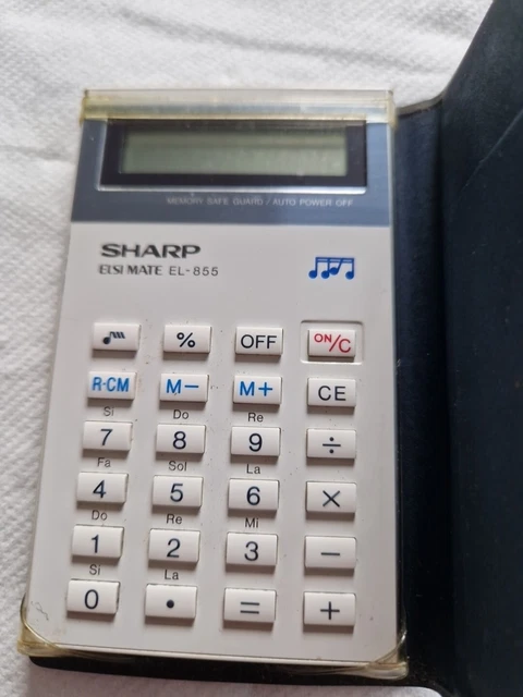 SHARP ELSI MATE EL-855 Calcolatrice Elettronica con Musica Vintage ...