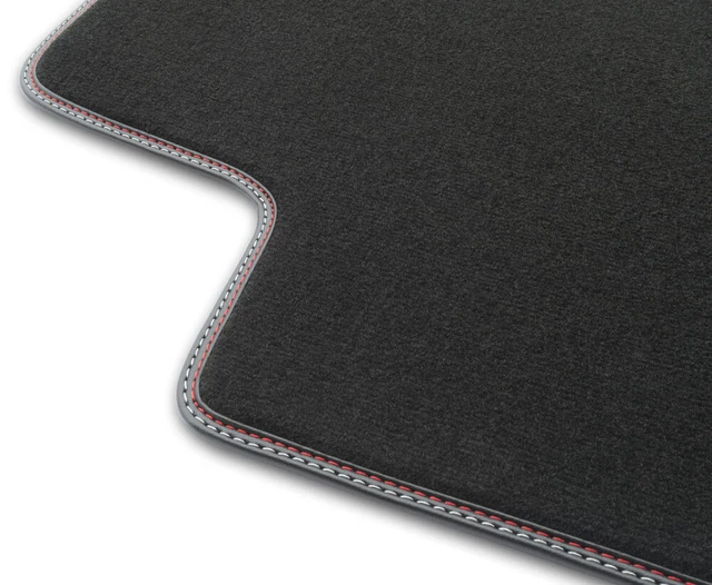 SK04-1 SET TAPPETINI Velluto Premium Pelle Rosso&Bianco per Skoda Fabia ...