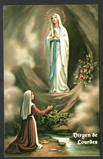 HOLY CARD DE la Virgin de Lourdes santino image pieuse andachtsbild ...
