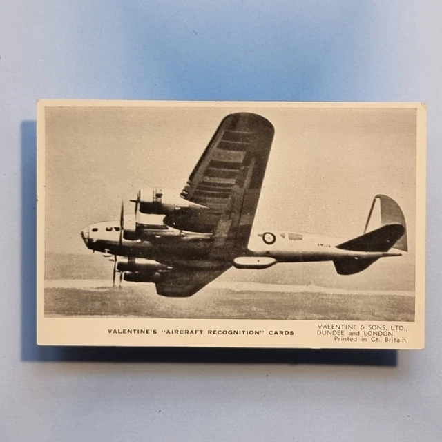 WW2 AIRCRAFT RECOGNITION Postcard C1940 Boeing Flying Fortress I Bomber ...