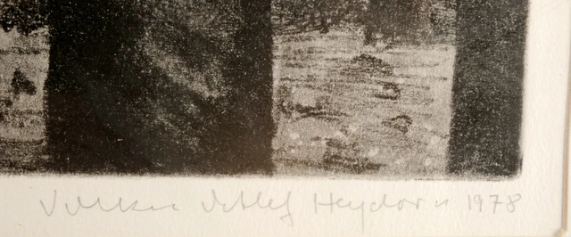 VOLKER DETLEV HEYDORN (1920-2004) Etching IN The Frame (Funeral ...