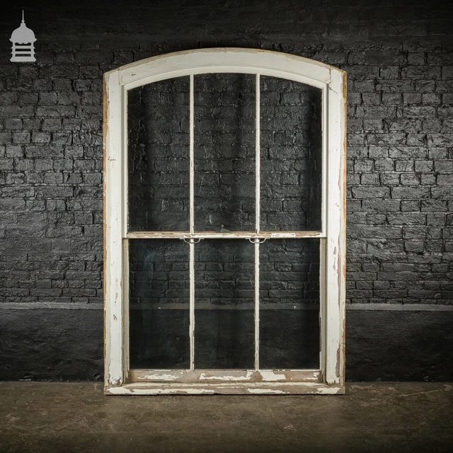 LARGE EDWARDIAN MAHOGANY Arch Top Sliding Sash Window from Shire Hall ...