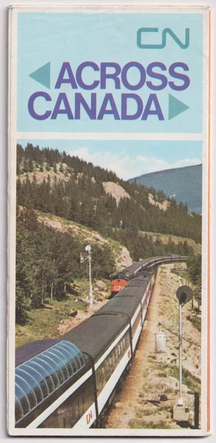 1970 CN RAIL Across Canada Brochure w/ Map & Photos Canadian National ...