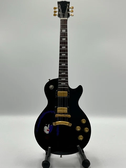 KISS MINIATURE GUITAR Ace Frehley Starchild Solo Face Album with Stand ...