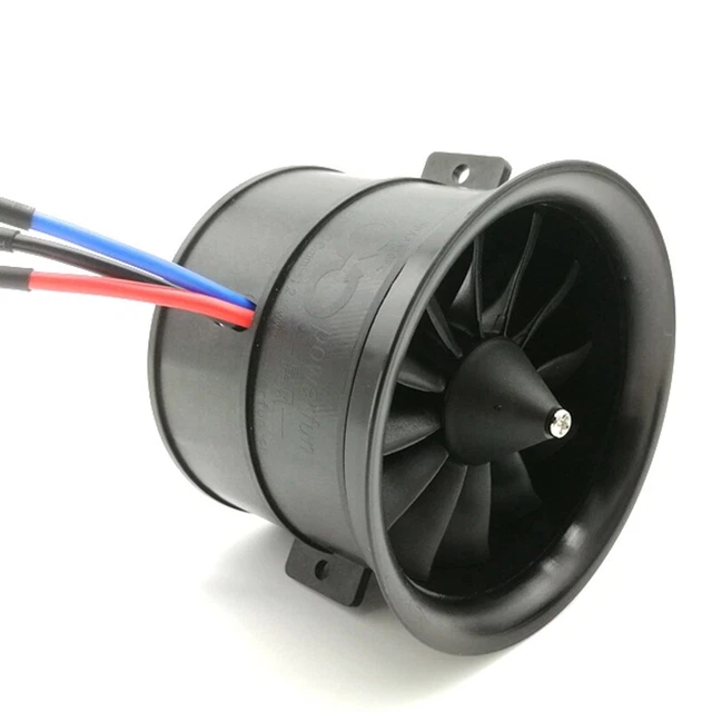 70MM 12 BLADES Ducted Fan EDF Unit with 4S 3400KV Brushless Motor for ...