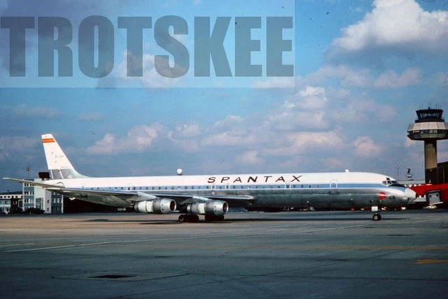 35MM SLIDE SPANTAX Airlines EC-CCF Douglas DC-8-61CF 1973 Original £4. ...