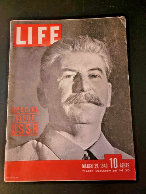 LIFE MAGAZINE MARCH 29, 1943 USSR Special Issue Joseph Stalin £7.97 ...
