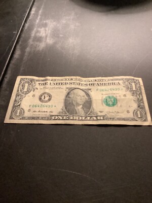 RARE ONE DOLLAR Bill Star Note Run Size 250,000 *003 £5.98 - PicClick UK