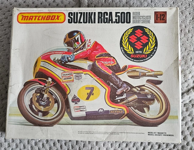 RARE, VINTAGE MATCHBOX 1/12 scale Suzuki RGA.500 Barry Sheene plastic ...