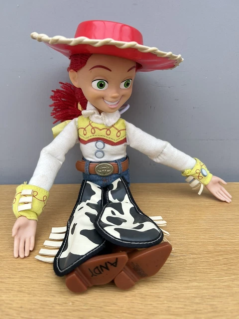 TOY STORY TALKING Jessie 14” Pull String Doll With Hat Andy On Boot ...
