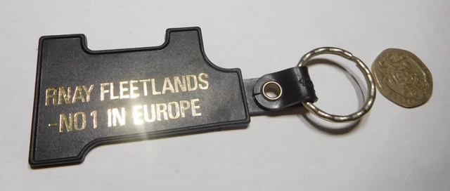 VINTAGE KEYRING RNAY Fleetlands military helicopter facility 1970s ...